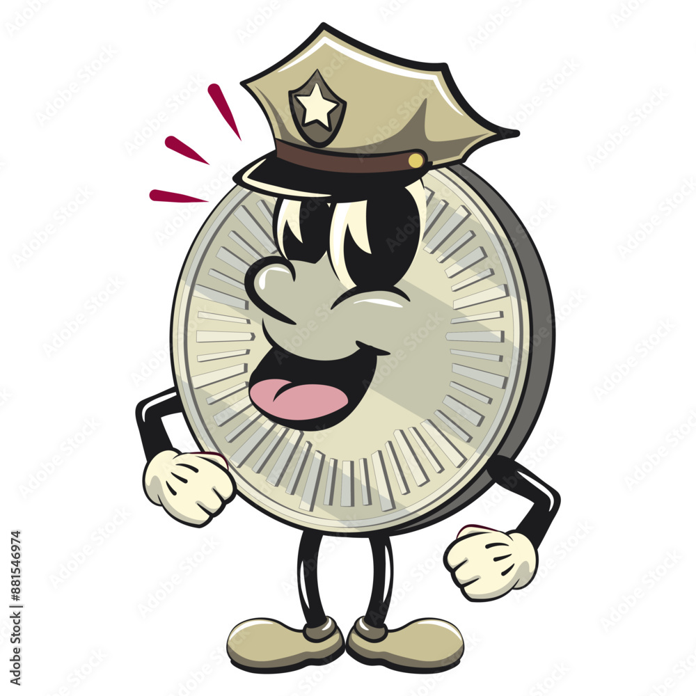 character of a coin money cartoon vector isolated clip art mascot ...