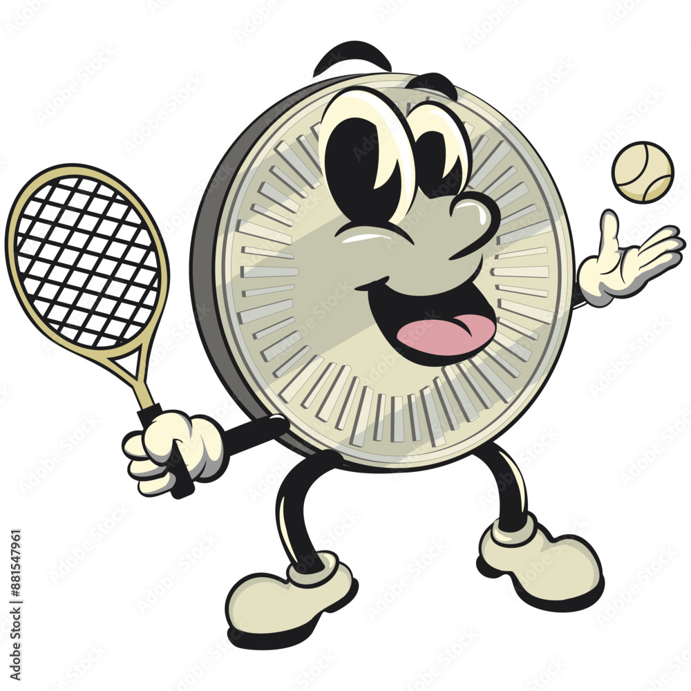 character of a coin money cartoon vector isolated clip art mascot ...