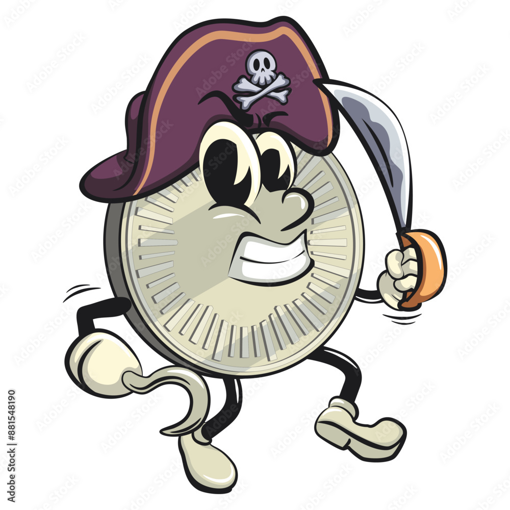 character of a coin money cartoon vector isolated clip art mascot ...