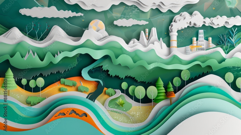 An ethereal depiction of Earth's geothermal regions harnessed for ...