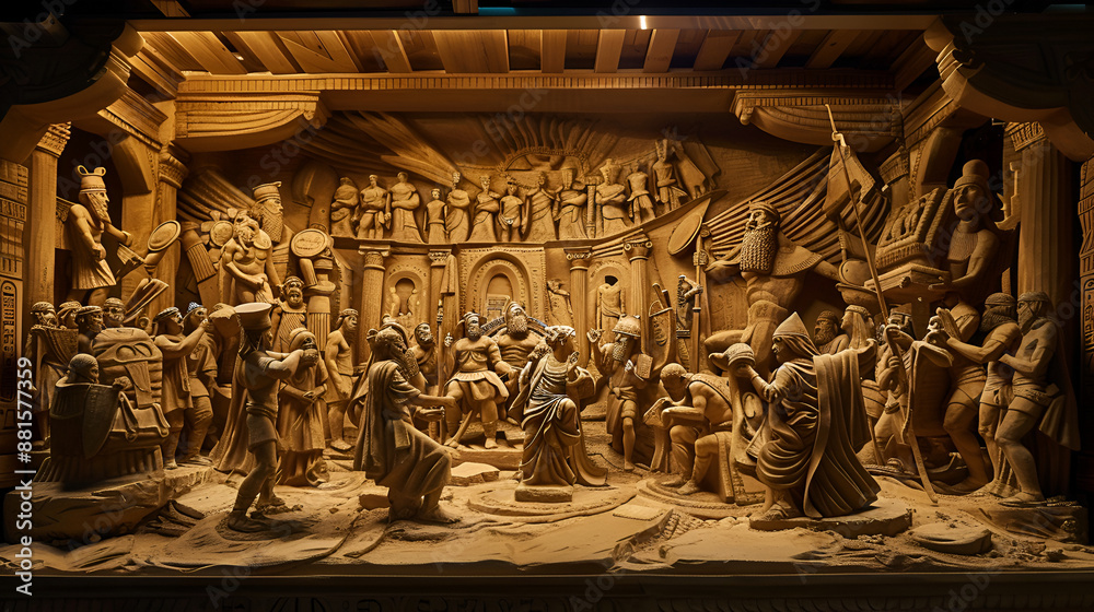 Exodus, Moses confronts Pharaoh in his opulent palace Stock Photo ...