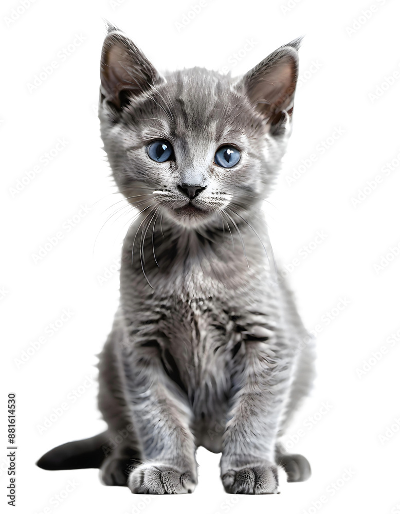 Cute cat sitting (transparent background) PNG with alpha channel. お座りして ...