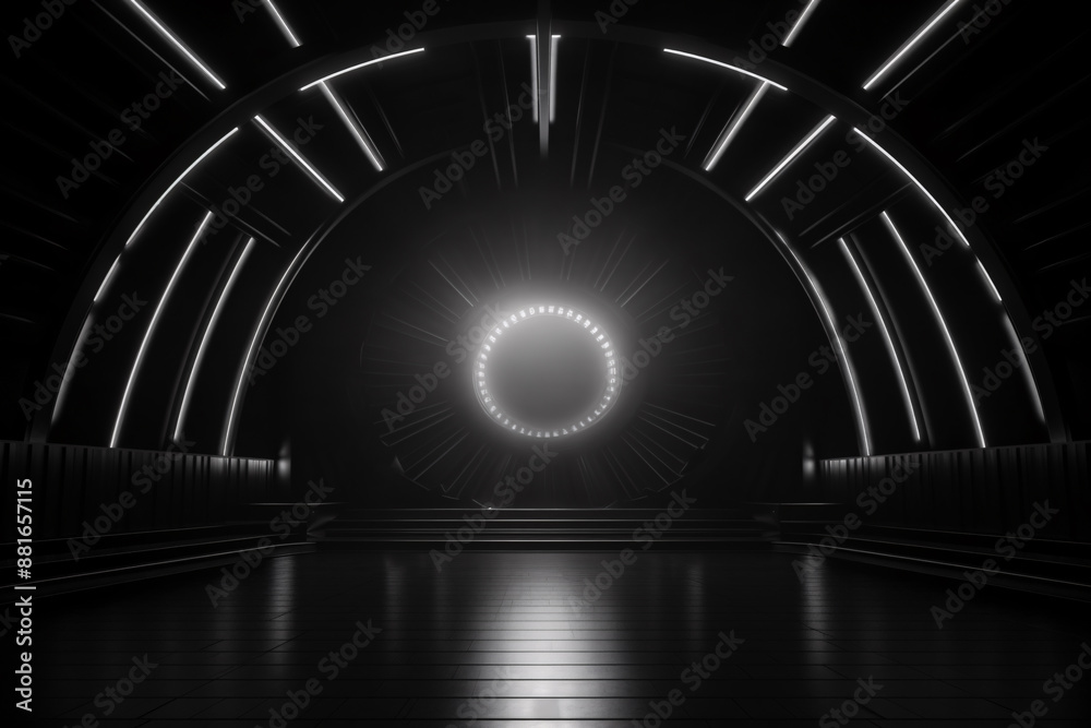 Artistic performances stage light background with spotlight illuminated ...