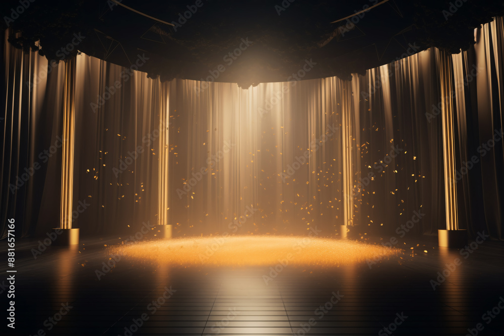 Modern dance stage light background with spotlight illuminated for ...