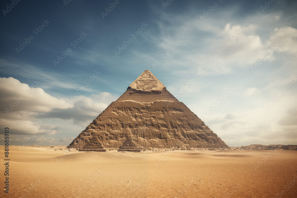 Image of Egyptian pyramid. History of ancient Egypt. History book ...