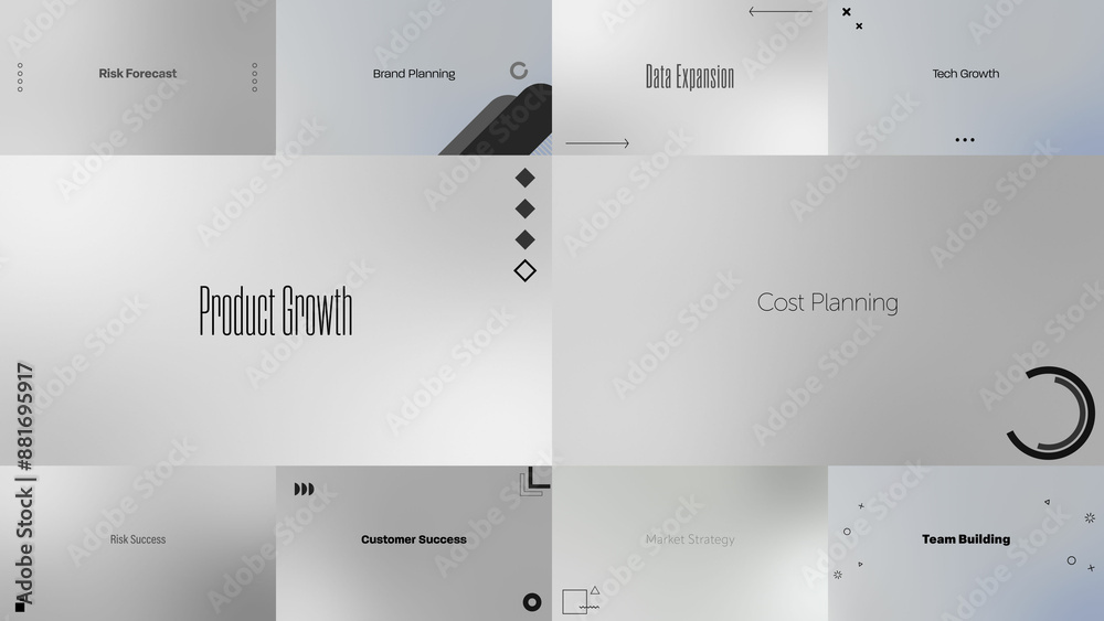 Basic Corporate Titles | 10 Motion Titles with Control Panels Stock ...