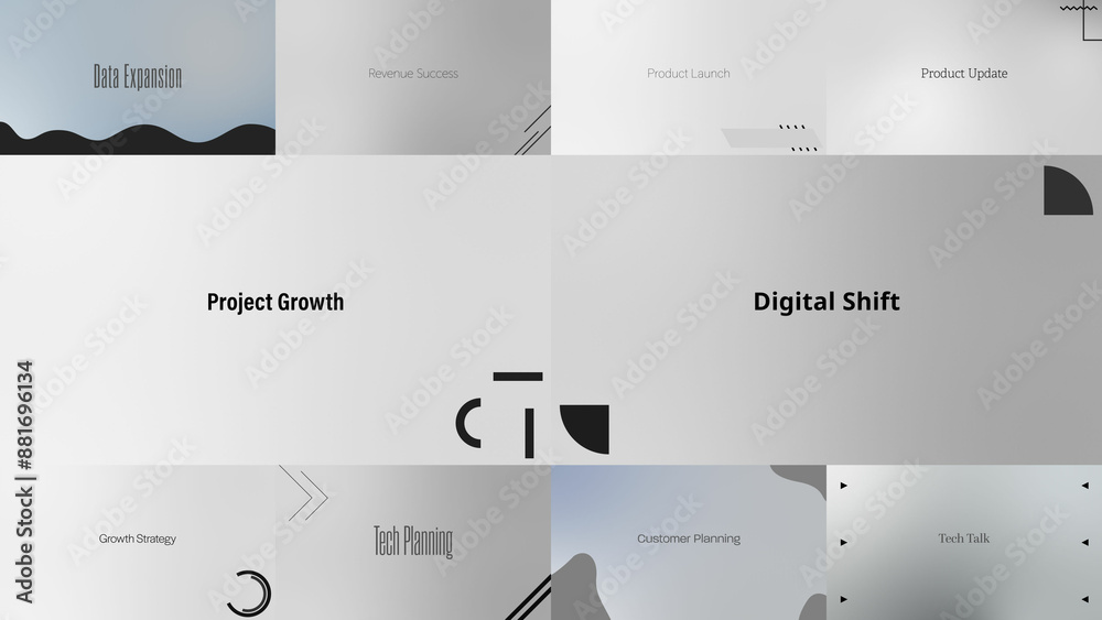 Basic Motion Titles | 10 Motion Titles with Control Panels Stock ...