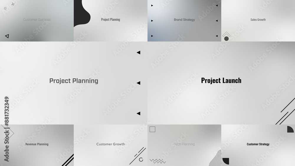 Professional Text Slides | 10 Motion Titles with Control Panels Stock ...