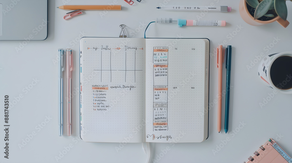 Creative and Functional Bullet Journal Weekly Spread with Habit Tracker ...