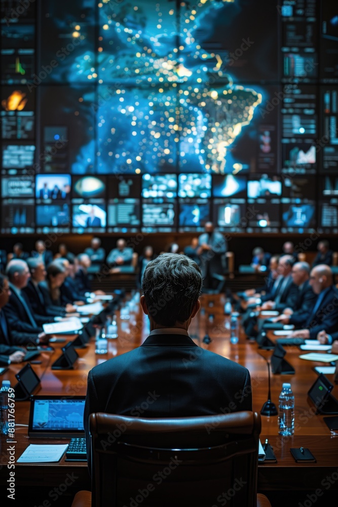 Intelligence Briefing: A group of CIA agents gathered around a large ...