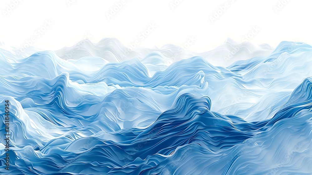 **Gentle blue waves pattern, soft wallpaper, soothing ocean vibes ...