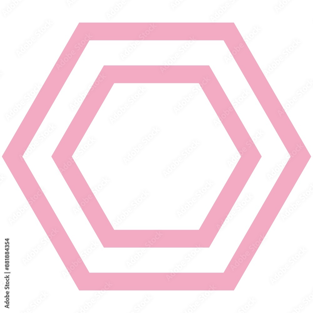 Memphis Hexagon. Geometric shapes set with rounded corners, triangle ...