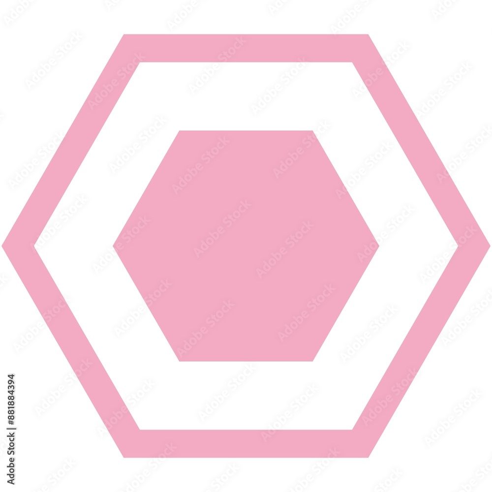 Memphis Hexagon. Geometric shapes set with rounded corners, triangle ...