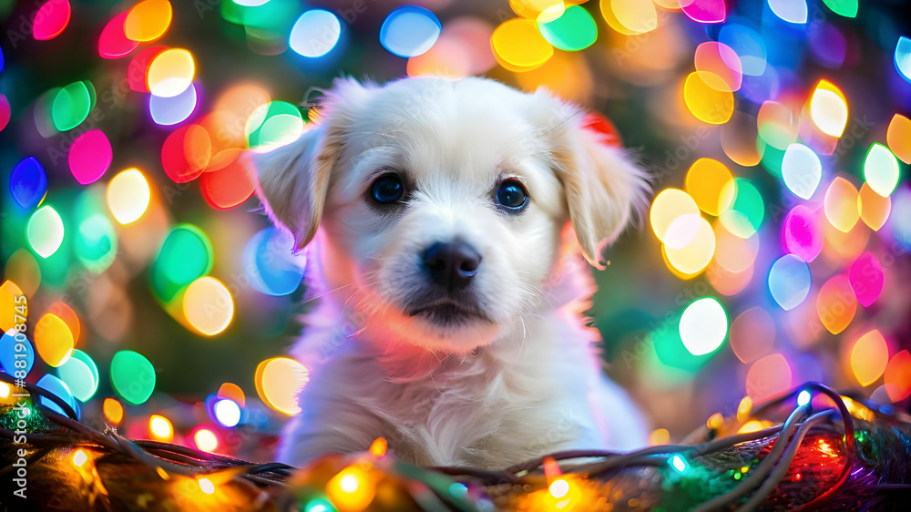 Cute, colorful and lovely puppies of different breeds Stock ...