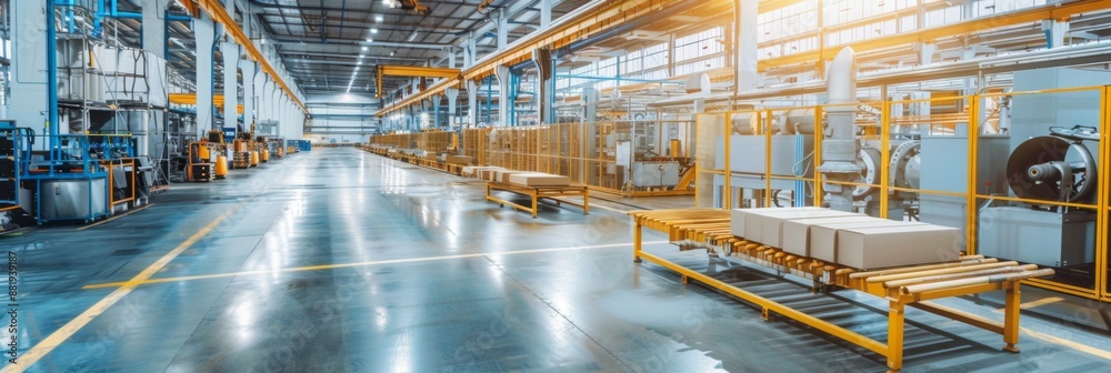 Modern Eco-Factory with Green Manufacturing Practices, Highlighting ...