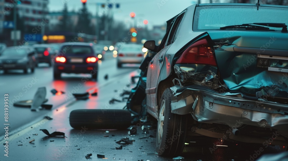 Car accident, crashes injuries, and fatalities on the common road, car ...