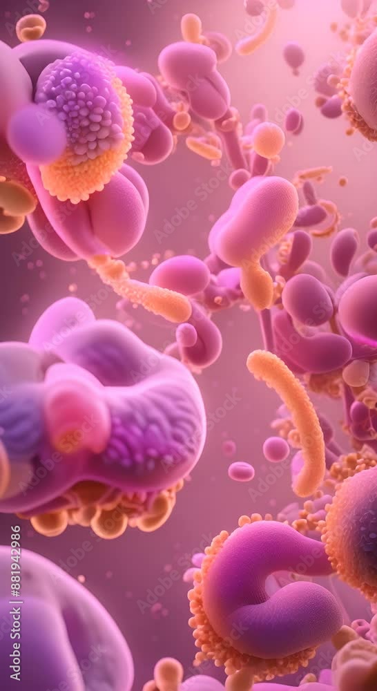 Micro bacterial Bacteria Colony Microbiome and Bacteria inside ...