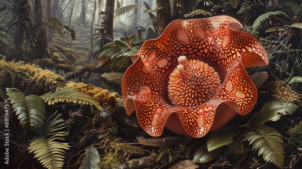 Rafflesia arnoldii, the world's largest flower, in its natural habitat ...