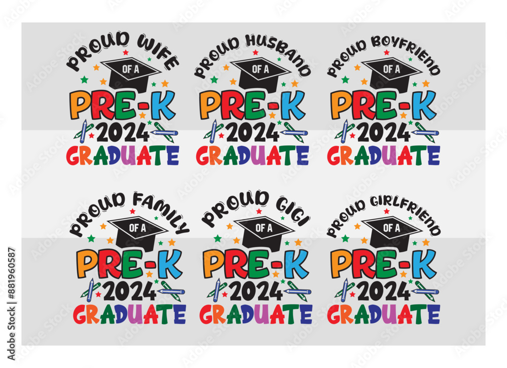 Pre-K graduation 2024 SVG, Pre-K Graduation Family bundle, Preschool ...
