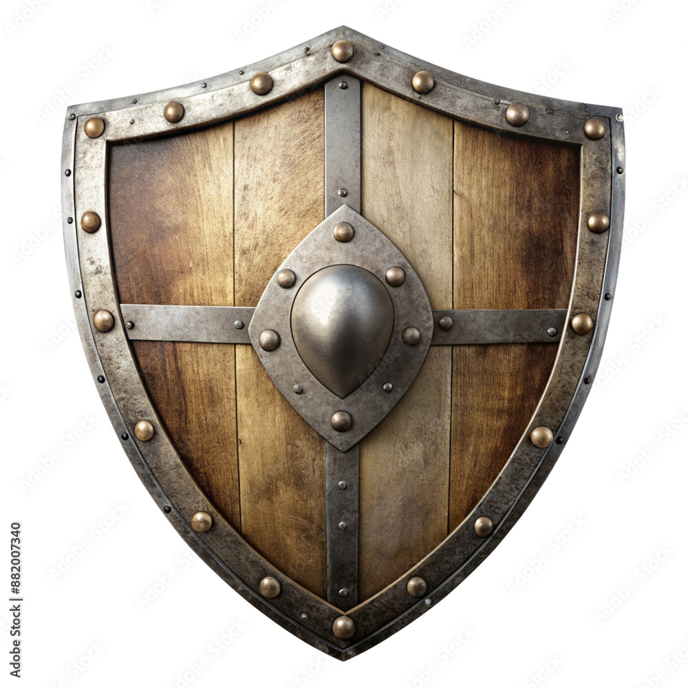 wooden shield with transparent background old shield, battle strength ...
