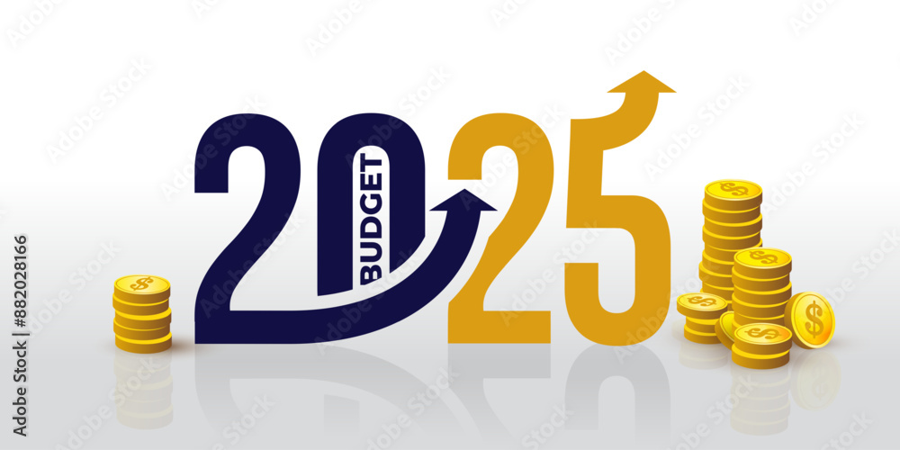 2025 Symbol graph. Vector isolated background. Banner design templates ...