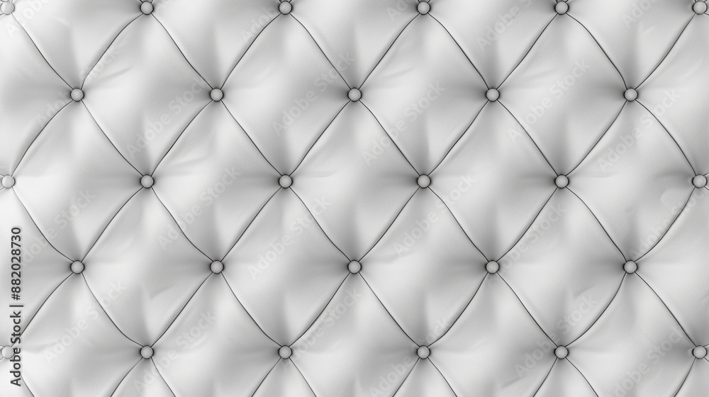 Luxurious white leather tufted texture with elegant diamond pattern and ...