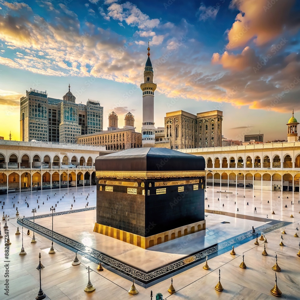 The Holy Kaaba is the center of Islam Located in Masjid Al Haram in ...