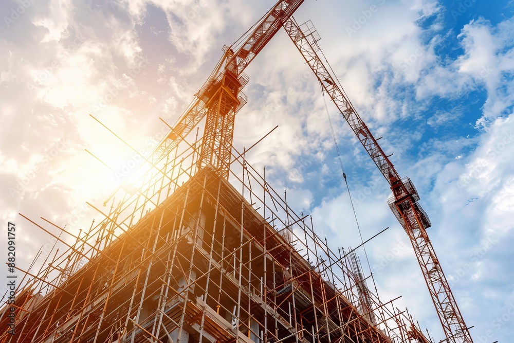 The construction of a power plant and the architectural landscape of a ...