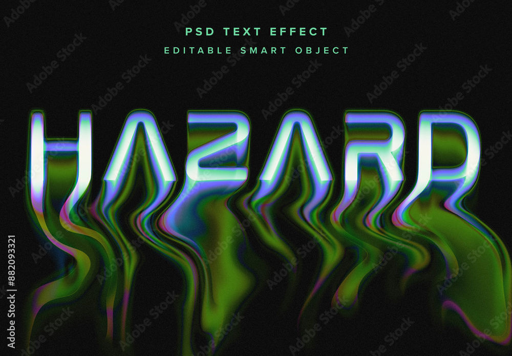 Toxic Melting Text Effect Mockup Stock Template | Adobe Stock