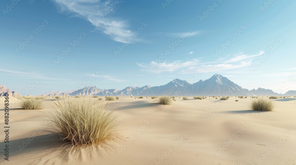 Foto de Expansive desert terrain, harsh yet beautiful ecosystem with ...