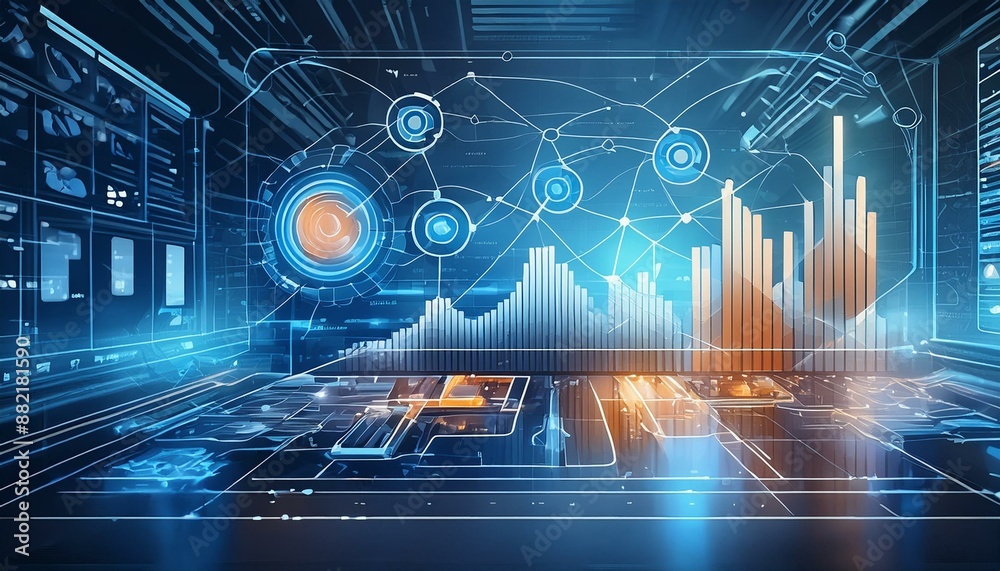 An illustration of business process automation concept, showcasing ...