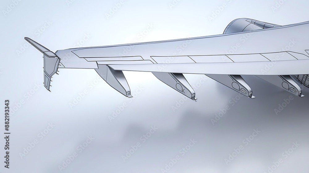 Foto de Design the cross-section of an airplane wing, illustrating ...