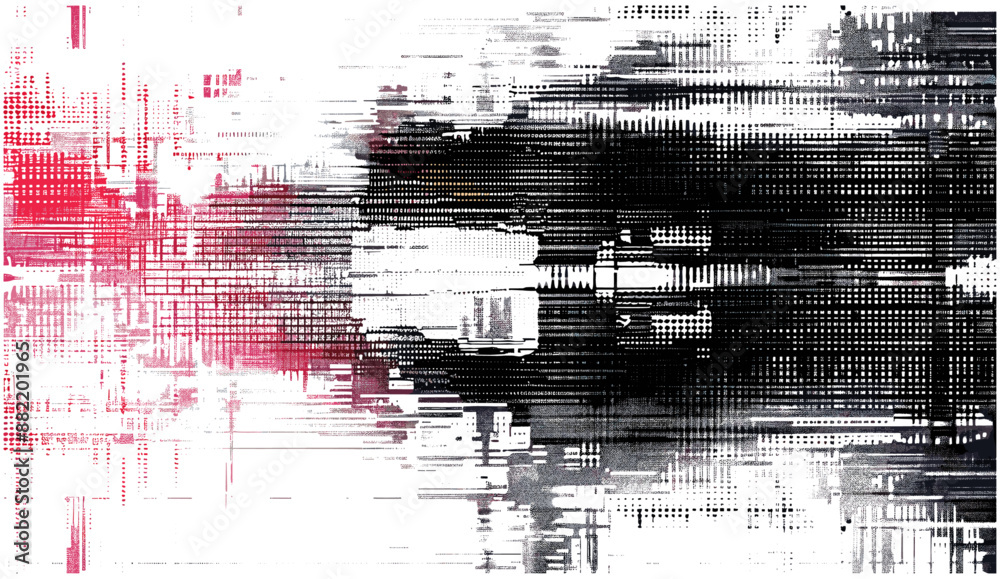 Glitch overlay vector with a transparent background, video graphics ...