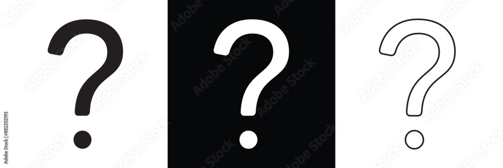 Question mark flat icon for apps and websites. Question marks Icon ...