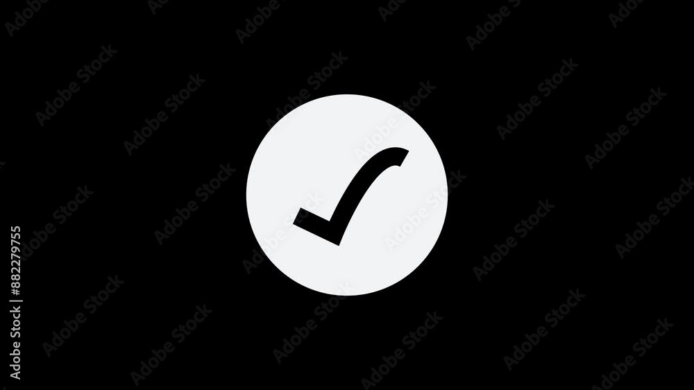 The check mark icon is black in color. Allowed tick mark icon animation ...