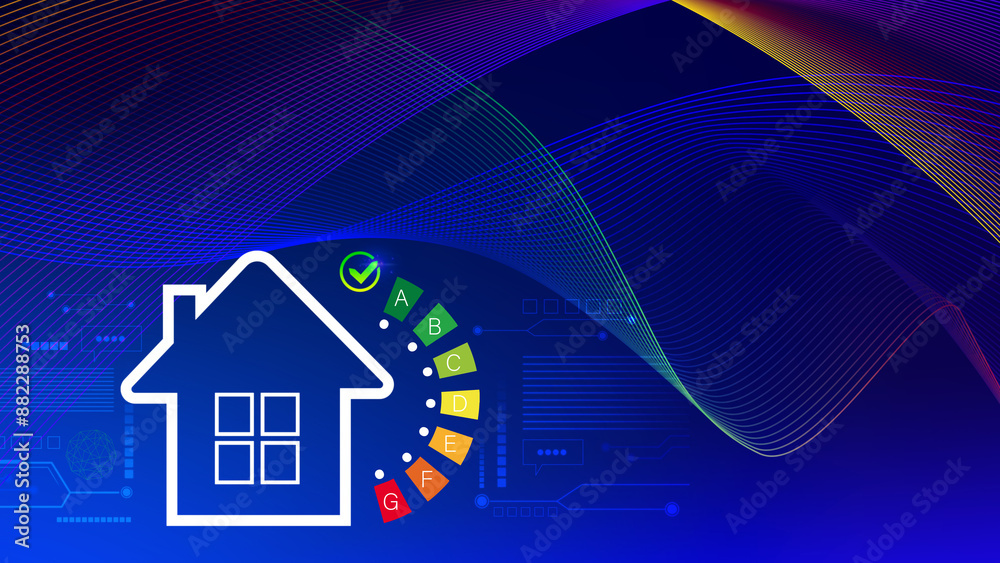 Energy efficiency concept, energy efficiency rating for energy ...