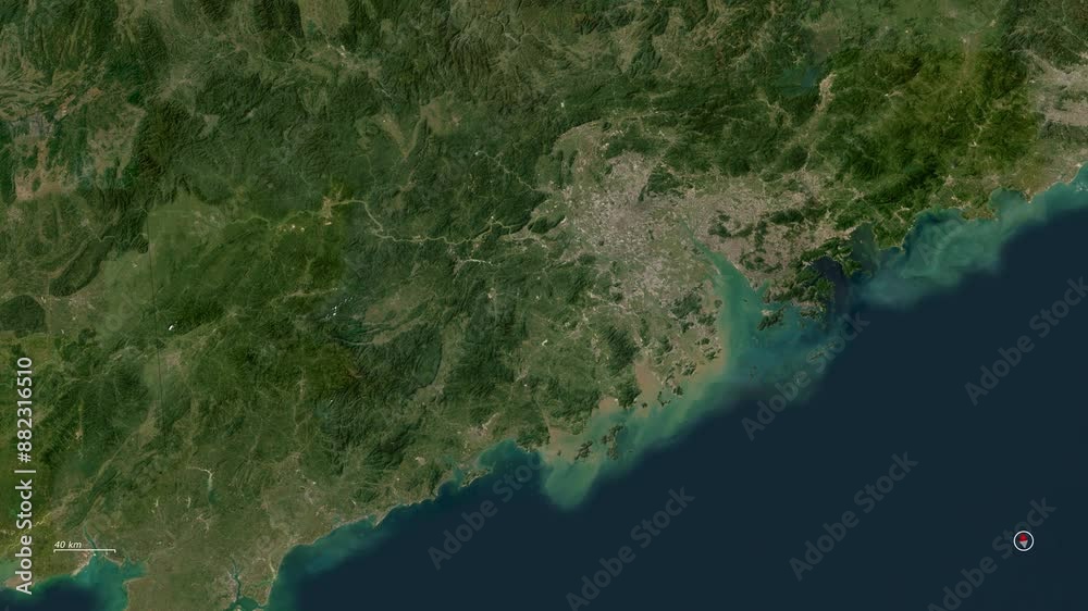 Hong Kong, China - Map Animation - Dynamic Earth Zoom of Hong Kong from ...