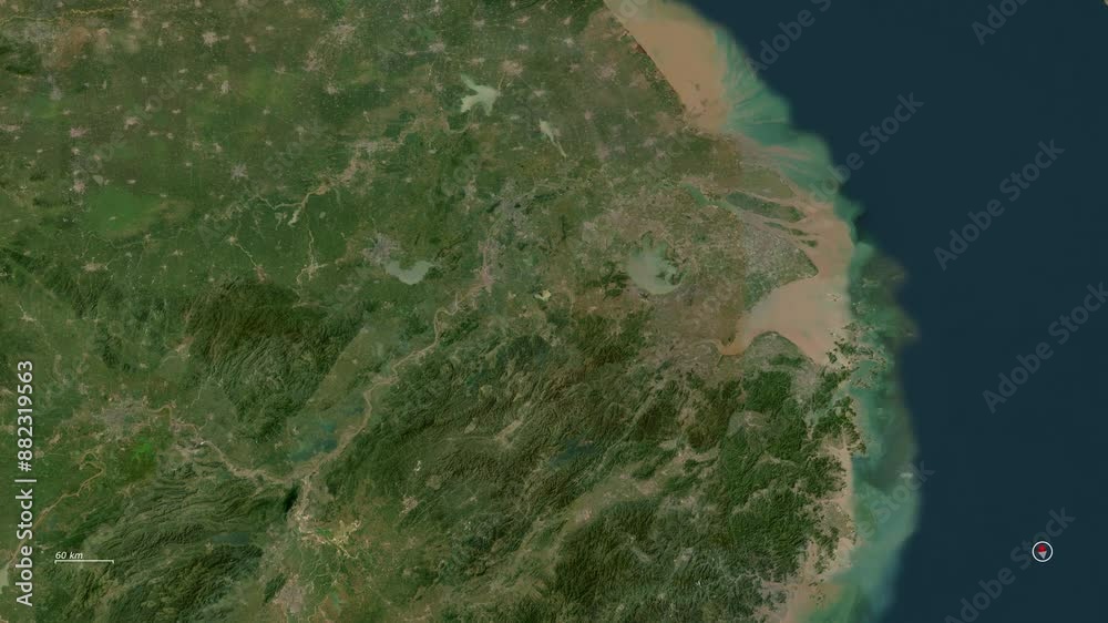 Shanghai, China - Map Animation - Dynamic Earth Zoom of Shanghai from ...