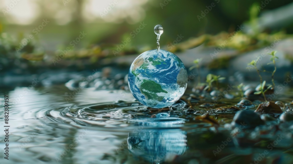 A conceptual image for World Water Day, emphasizing the importance of ...