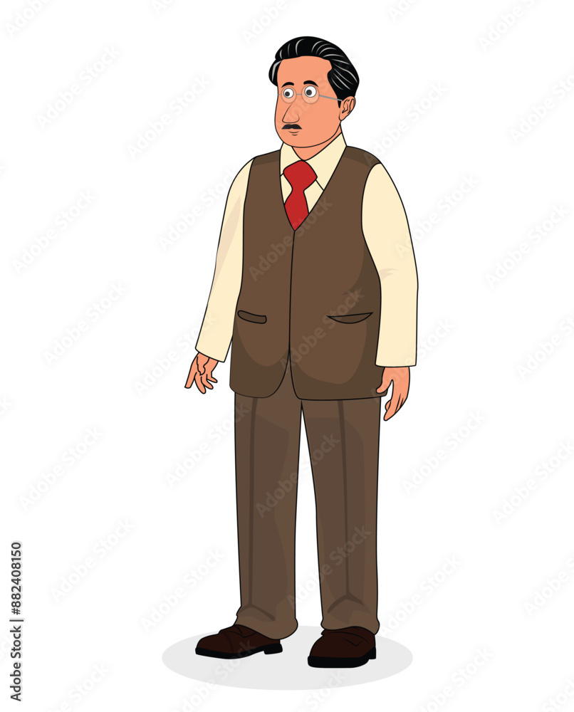 Indian rich men cartoon character design for 2d animation Stock Vector ...
