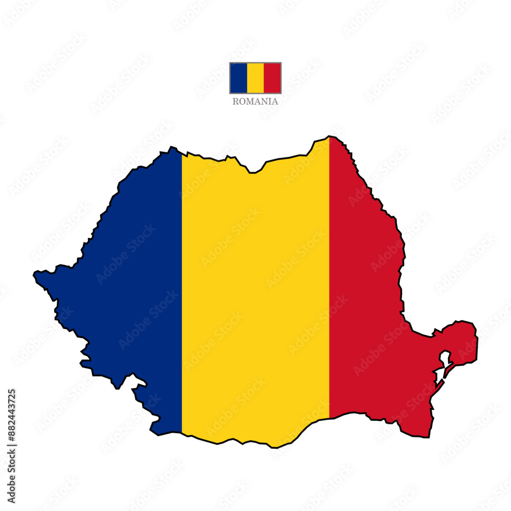 romania map background with regions, region names and cities in color ...
