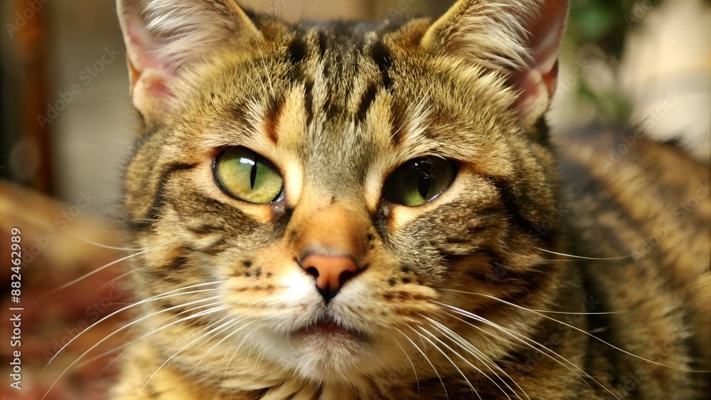 A shorthair cat with a severe case of Haw's syndrome, where the third ...