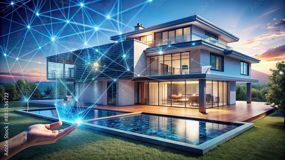 Technology concept Innovative buildings and artificial engineering are ...