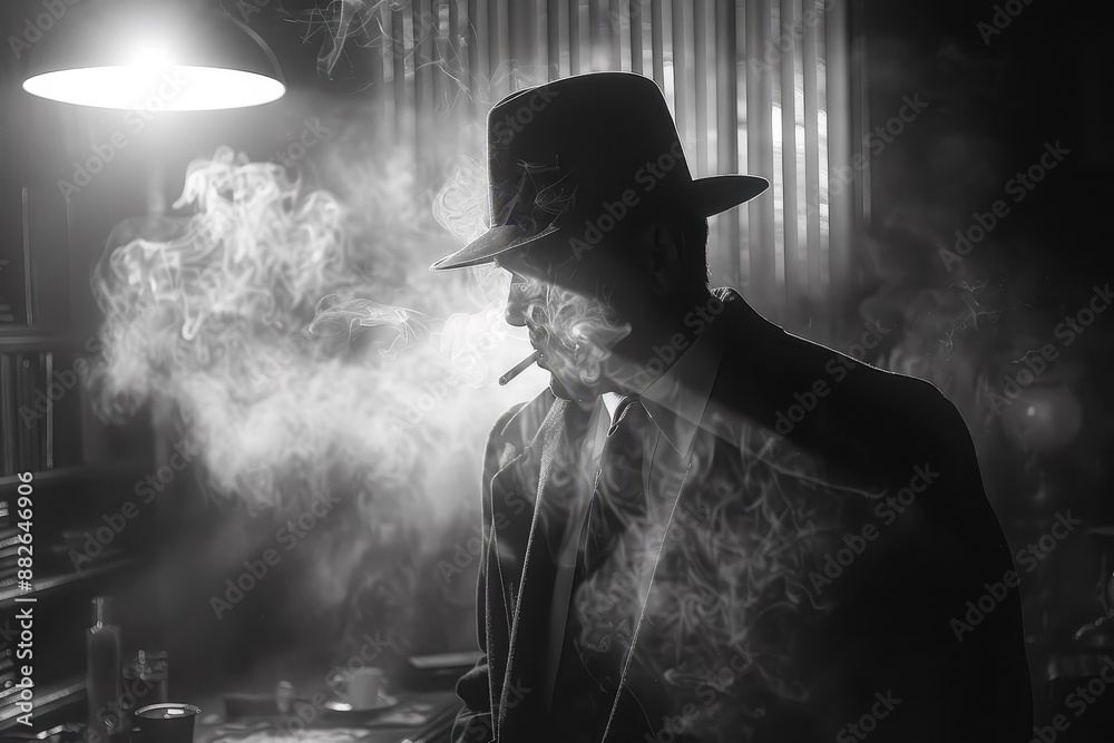 pays homage to classic film noir aesthetics, with the detective and ...