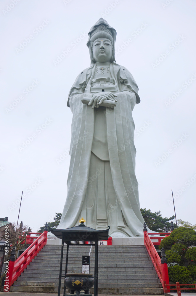 Takasaki Kannon is a huge statue of Kannon at Jigen-in temple of ...