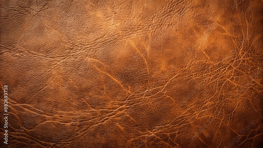 Authentic earthy brown leather background featuring subtle light ...