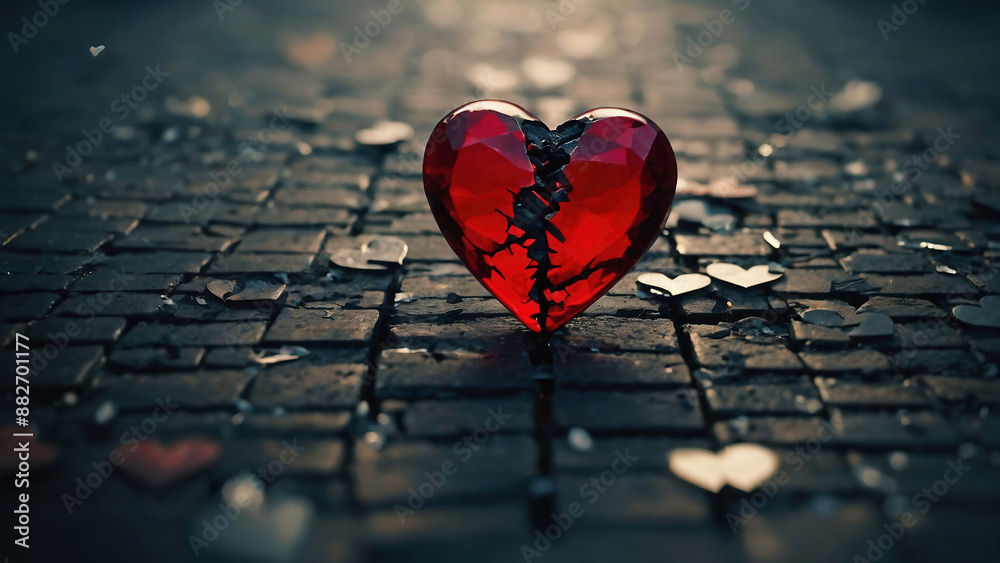 heartbroken, heartbreak, red,emo, black,heart, wallpaper, screensaver ...