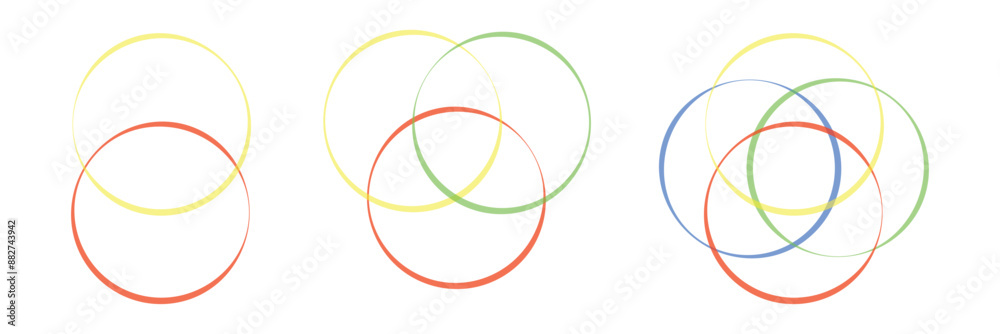 Venn diagram three overlapping circles chart. Business presentation ...