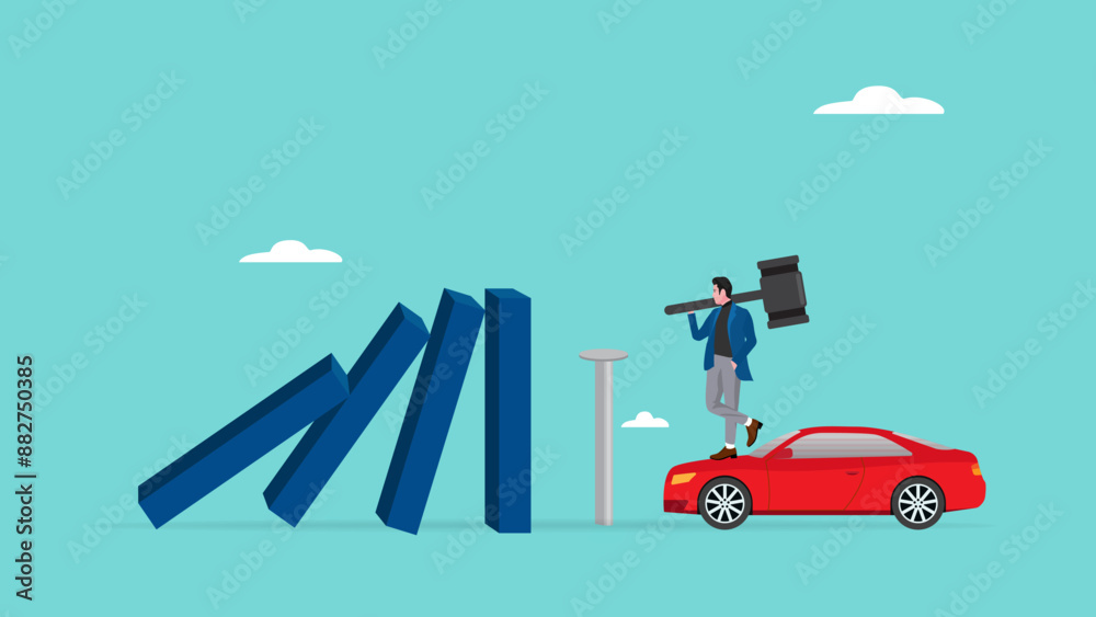 car insurance, vehicle safety guard or assurance cover for ...