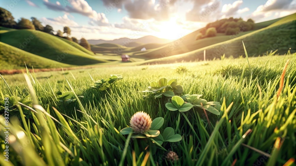 Green Grass Breath taking Landscape Background Featuring Pasture, Sward ...